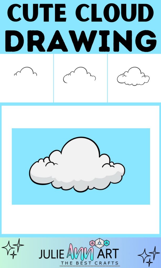 27 Cloud Drawing Ideas In Any Shape - Cute Cloud Drawings - The Julie Art