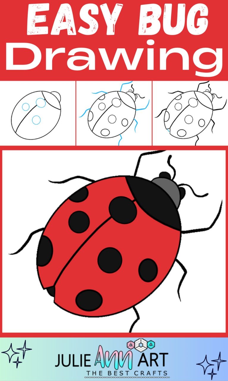 25 Easy Bug Drawing Ideas - How To Draw Bug - The Julie Art