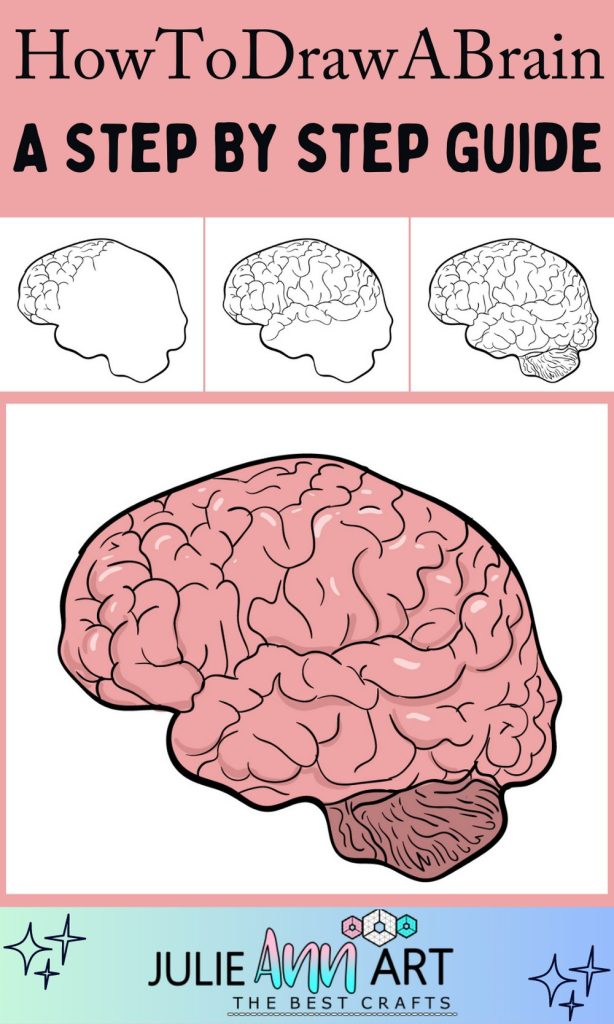 12 Easy Brain Drawings With Step by Step Guides - The Julie Art