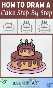17 Easy Cake Drawings With Step by Step Guide - The Julie Art