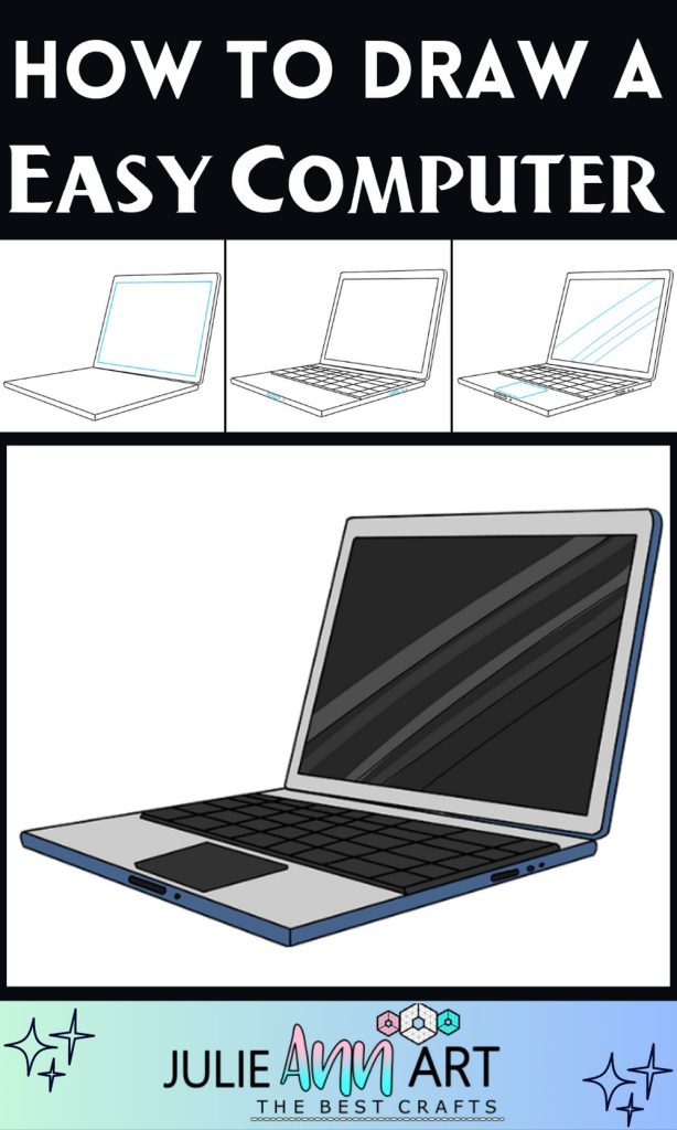 14 Easy Computer Drawing Ideas - How To Draw Computer - The Julie Art