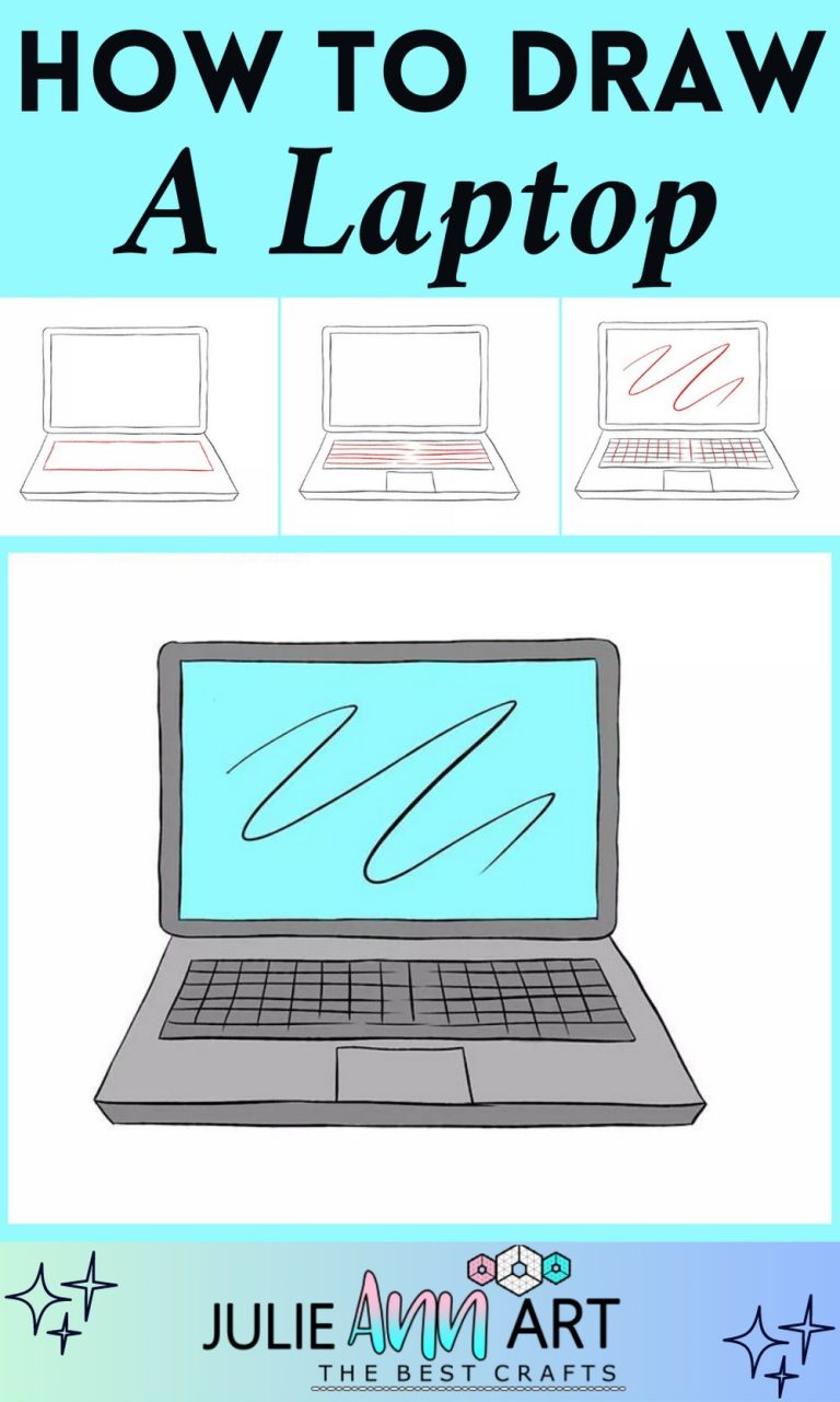 14 Easy Computer Drawing Ideas - How To Draw Computer - The Julie Art