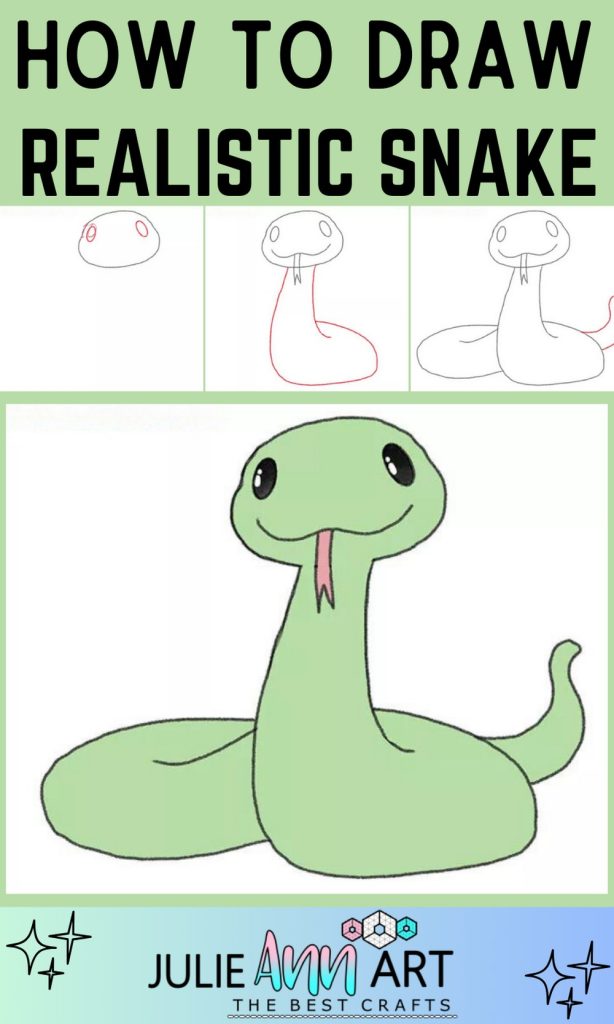 26 Easy Snake Drawing Ideas For Reptile Lovers - The Julie Art