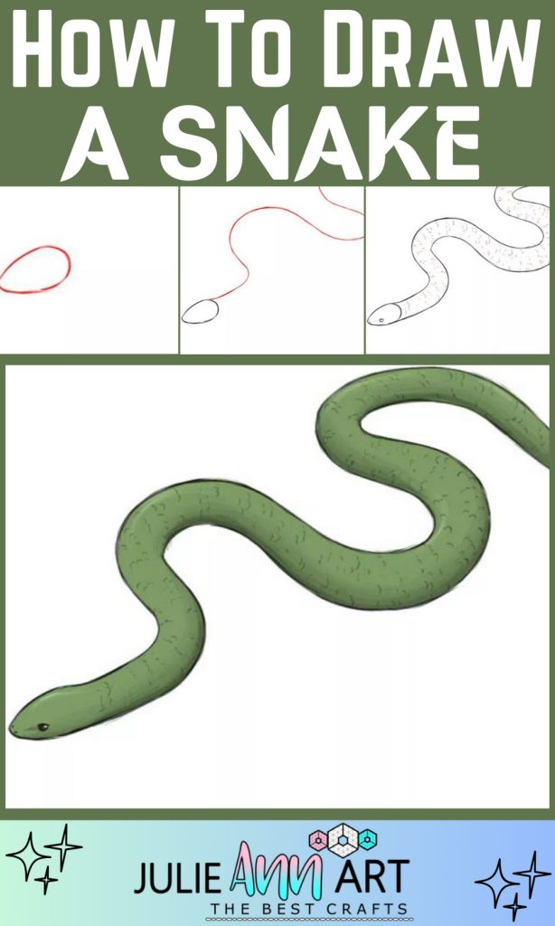 26 Easy Snake Drawing Ideas For Reptile Lovers - The Julie Art