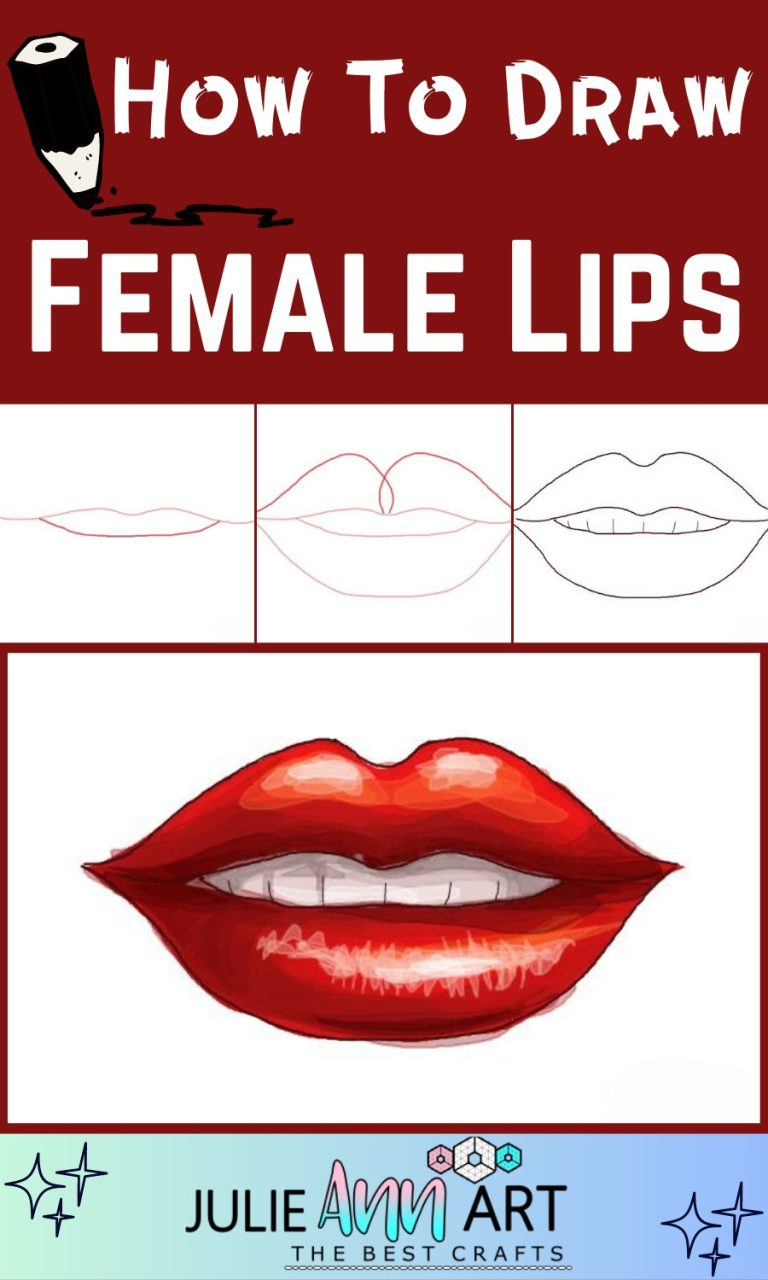 11 Easy Lips Drawing Ideas- How To Draw Lips - The Julie Art