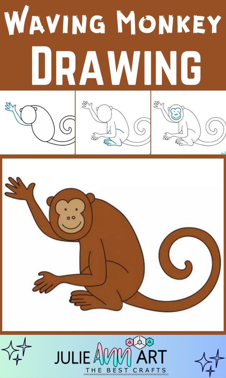 29 Easy Monkey Drawing Ideas - How To Draw Monkey - The Julie Art