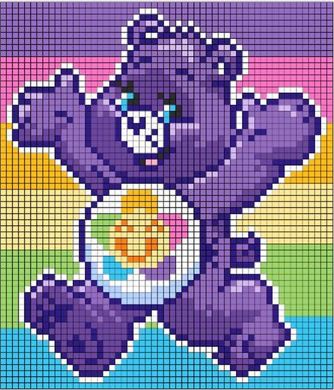 13 Easy Care Bear Perler Beads Patterns - The Julie Art