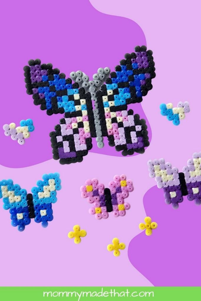 12 Easy And Fun Butterfly Perler Beads Patterns - The Julie Art