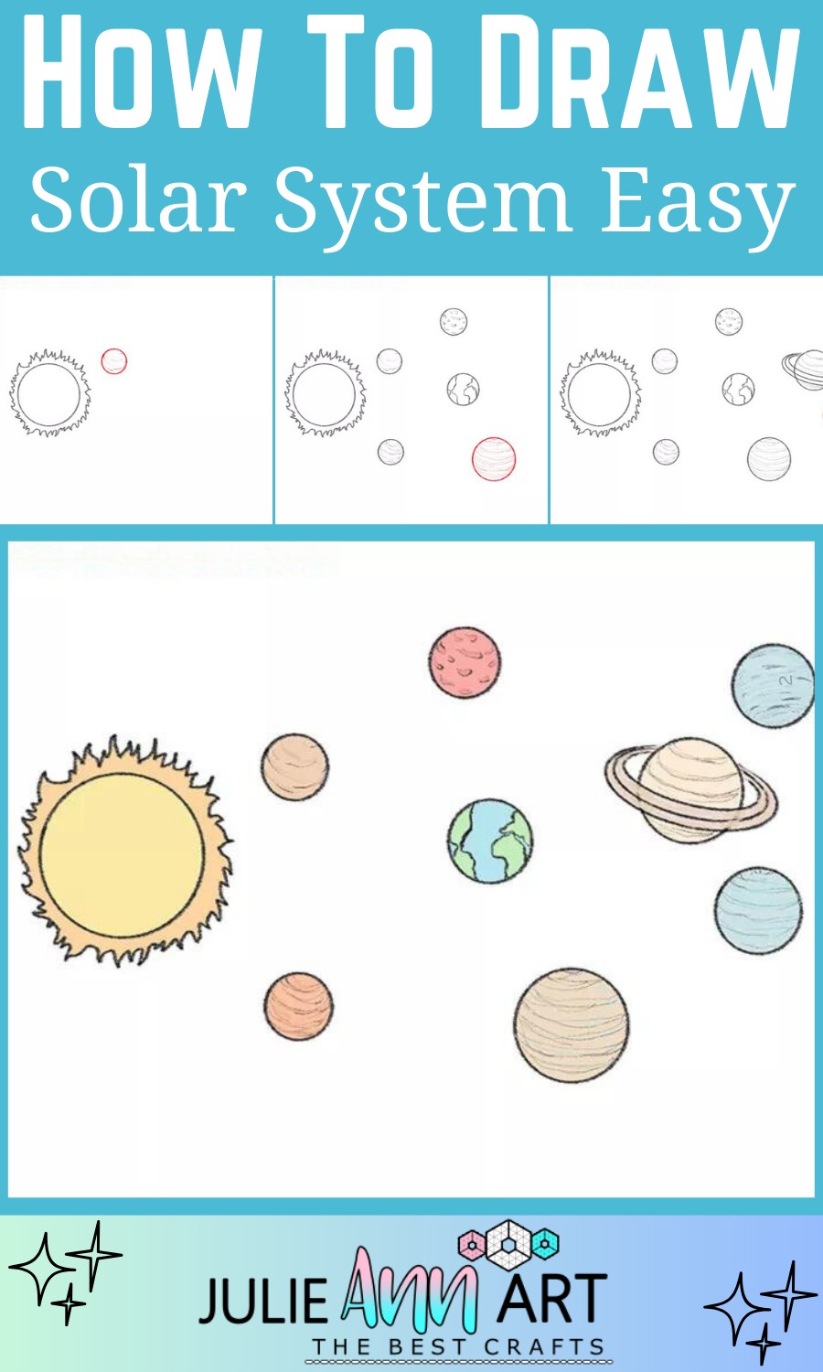 14 Easy Solar System Drawing Ideas For Little Astronauts - The Julie Art