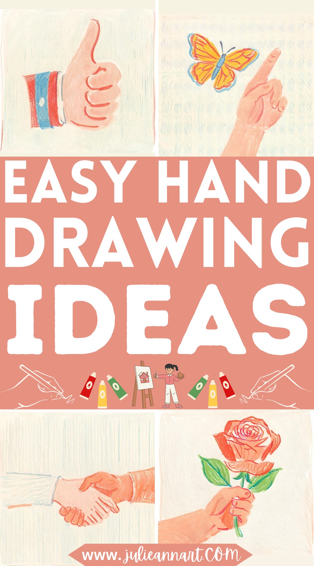 Easy Hand Drawing Ideas To Improve Human Drawings - The Julie Art