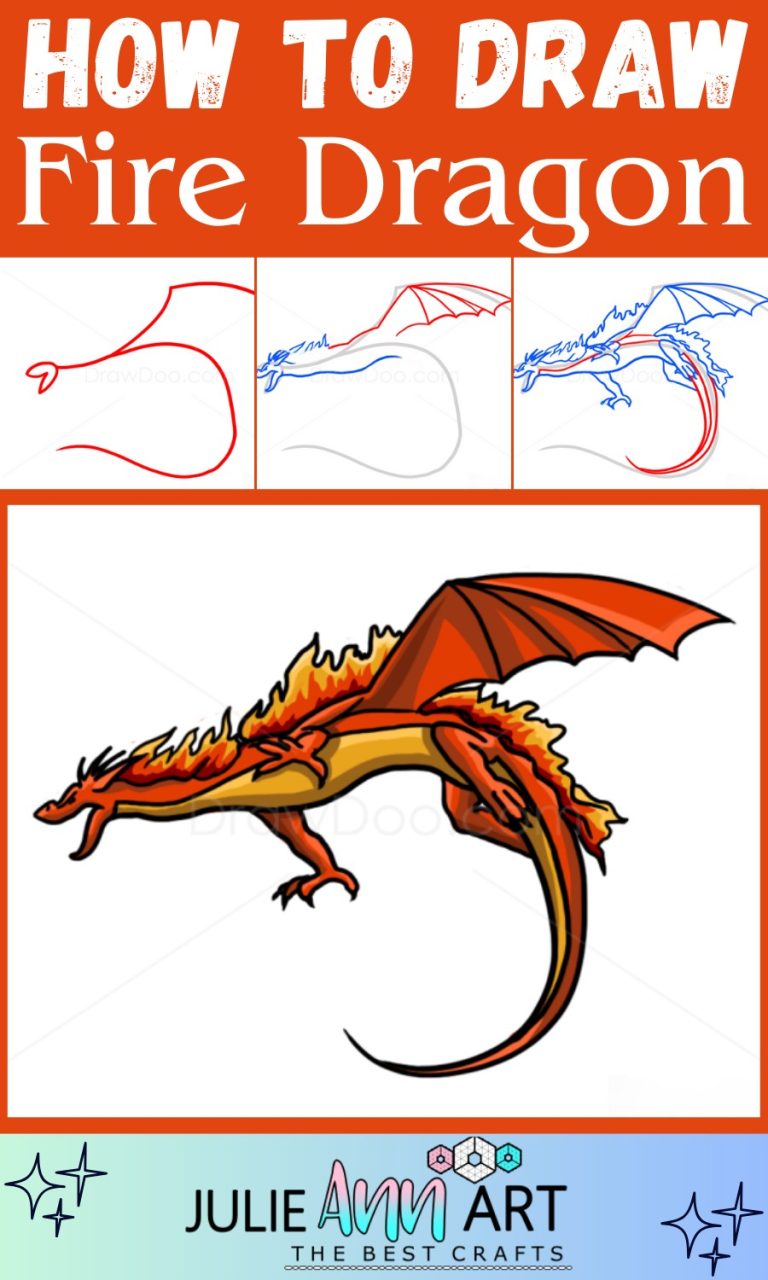 12 Easy Dragon Drawing Ideas For Throwing Heat Out - The Julie Art