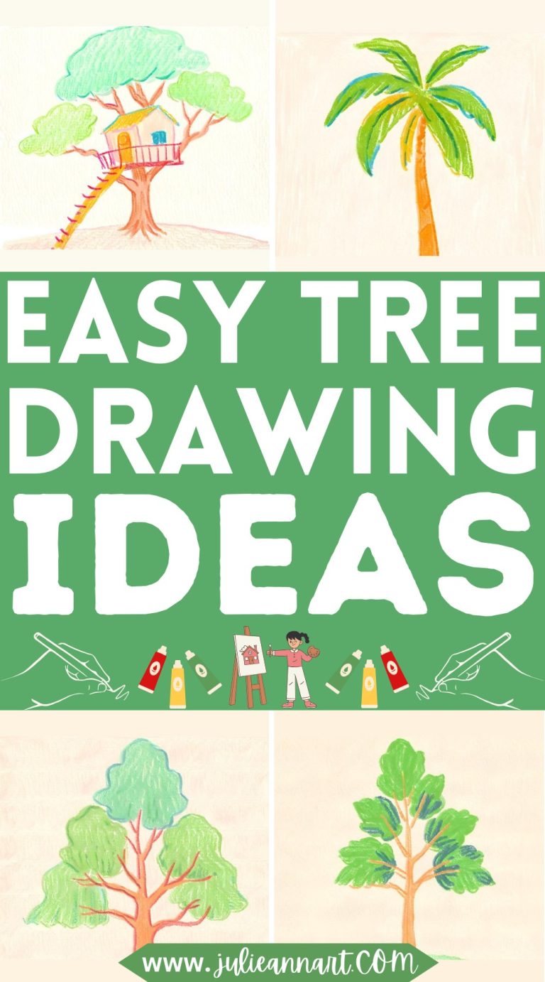10 Easy Tree Drawing Ideas For Everyone - The Julie Art