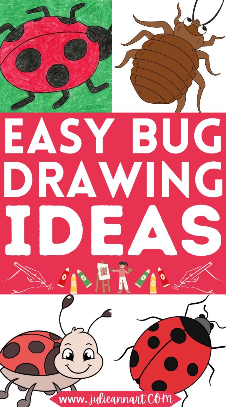 25 Easy Bug Drawing Ideas - How To Draw Bug - The Julie Art