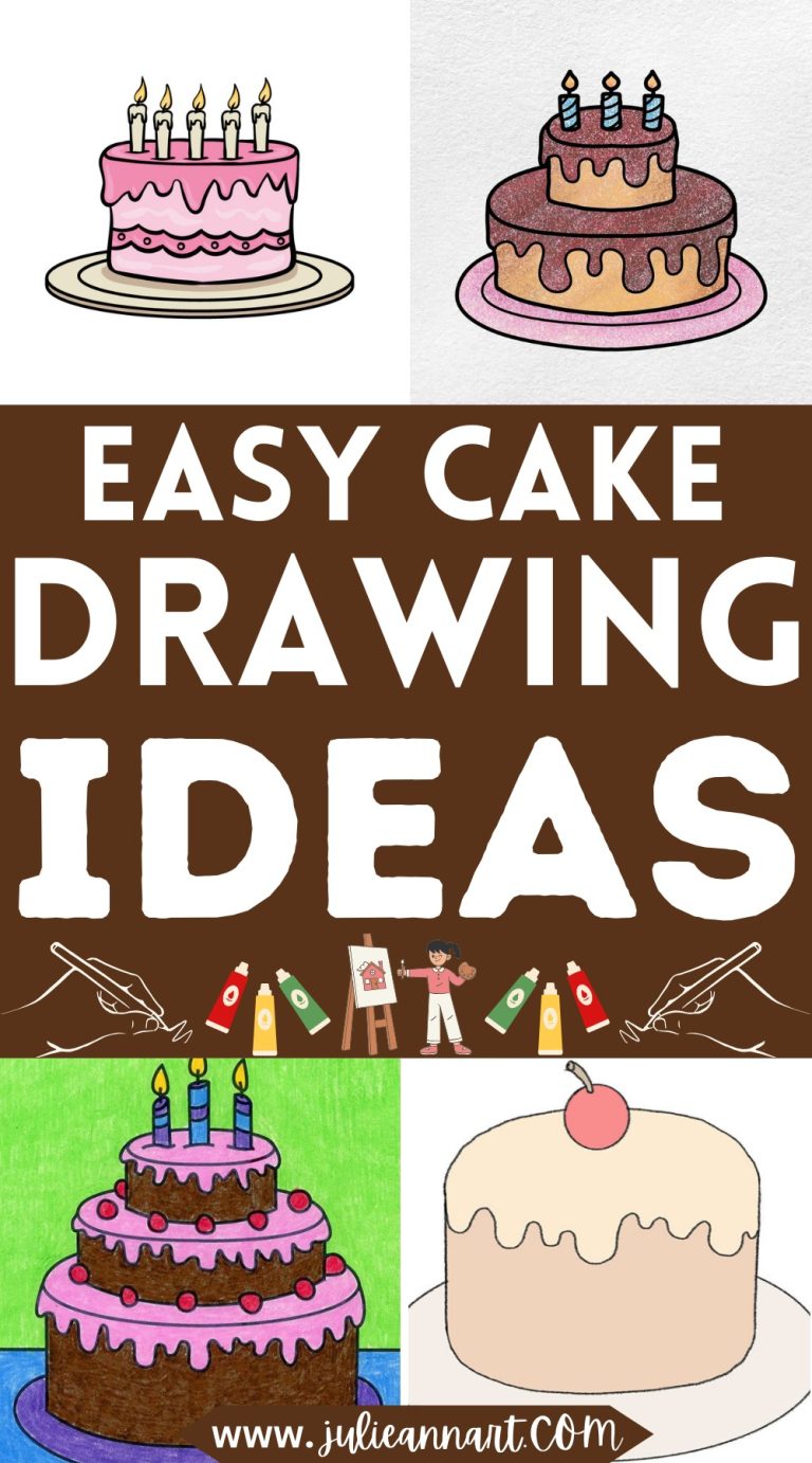 17 Easy Cake Drawings With Step by Step Guide - The Julie Art