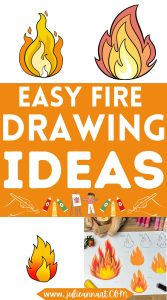 11 Easy Fire Drawing Ideas - How To Draw Fire - The Julie Art