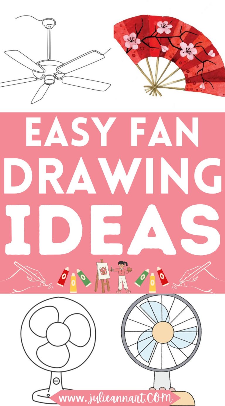 10 Easy Fan Drawings With Step by Step Guides - The Julie Art