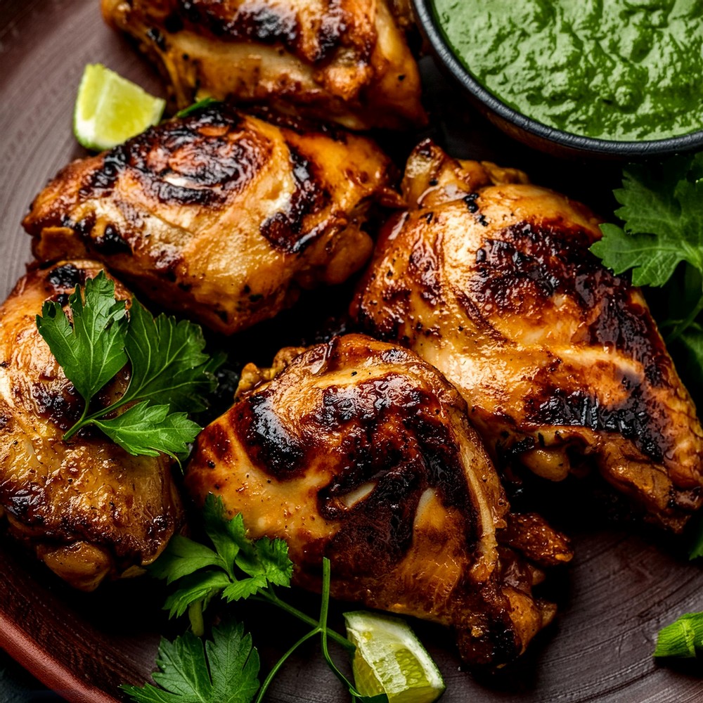 Authentic Peruvian Chicken With Green Sauce Recipe - The Julie Art