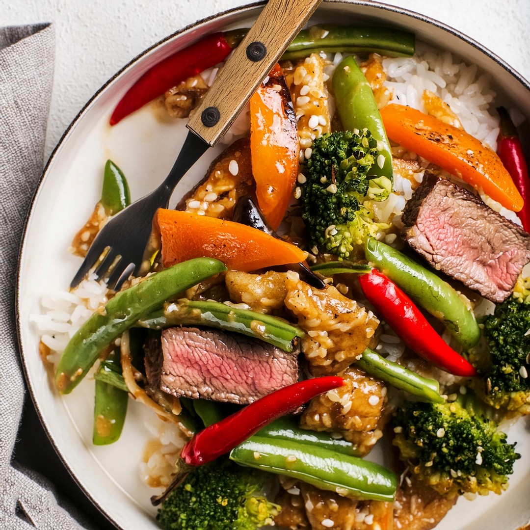 Extra Veggie Steak Stir Fry Recipe - The Julie Art