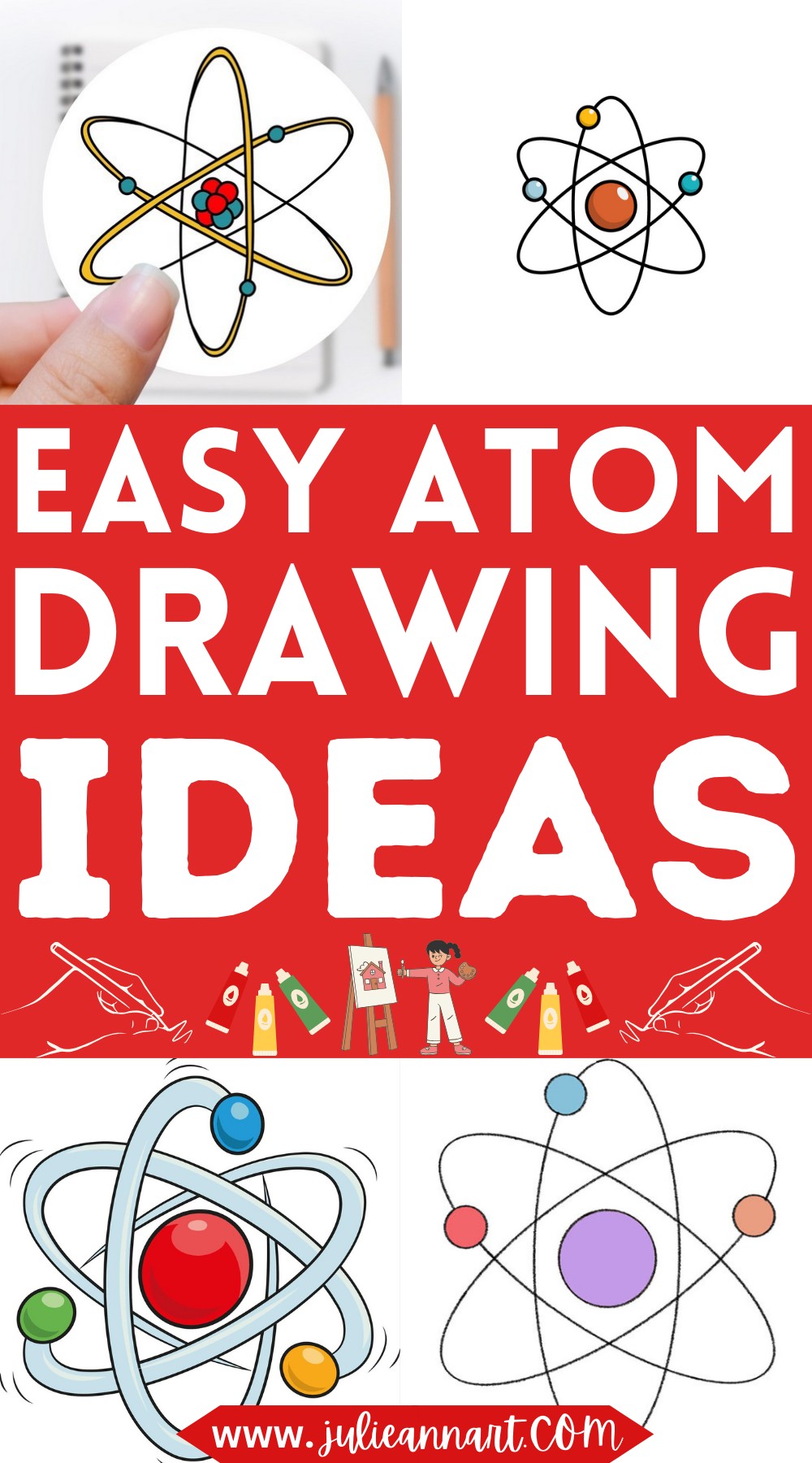 7 Easy Atom Drawing Ideas With Step By Step Guides