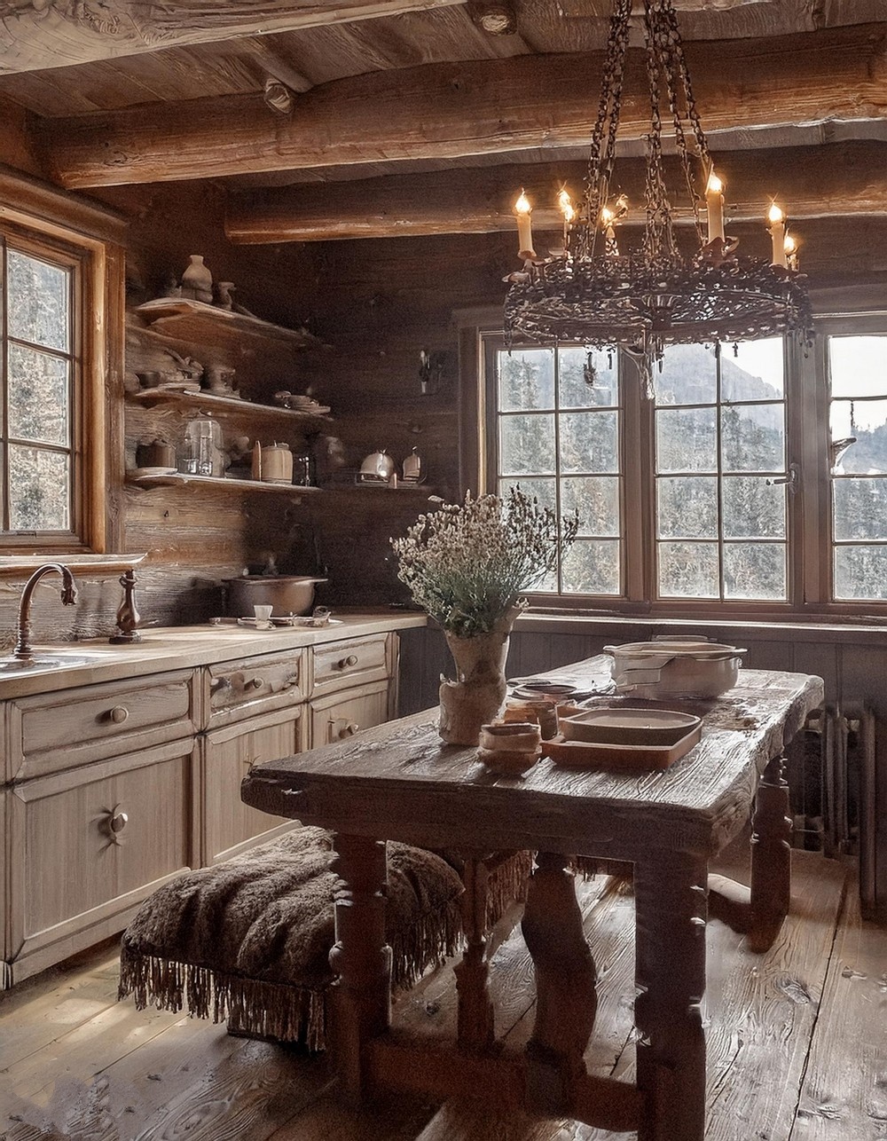 10 Unique Farm House Style Rustic Kitchen Ideas - The Julie Art