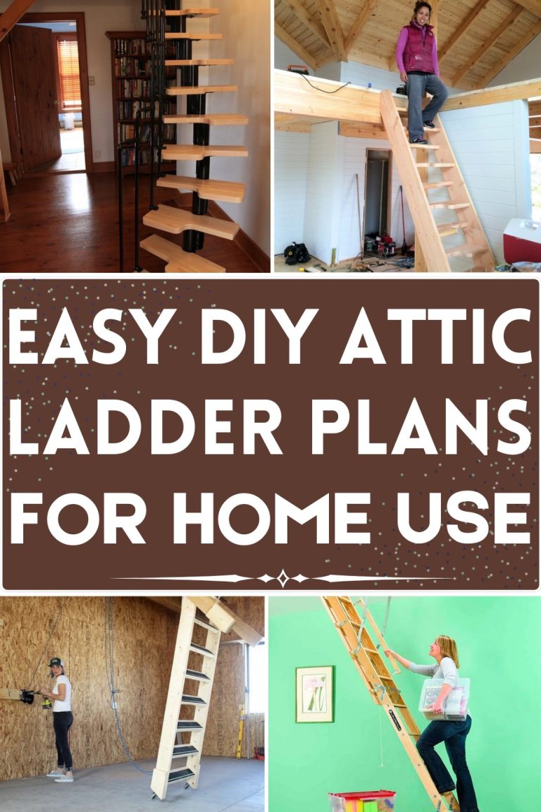 10 DIY Attic Ladder Plans For Home Use - The Julie Art