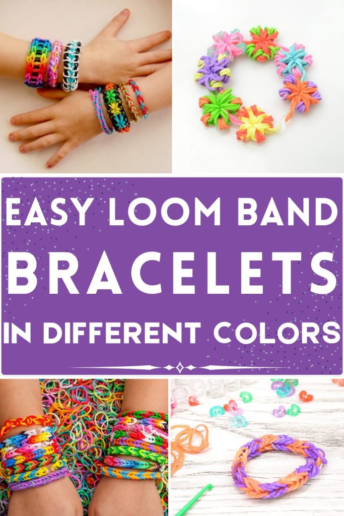 10 Easy Loom Band Bracelets Patterns In Different Beautiful Colors ...