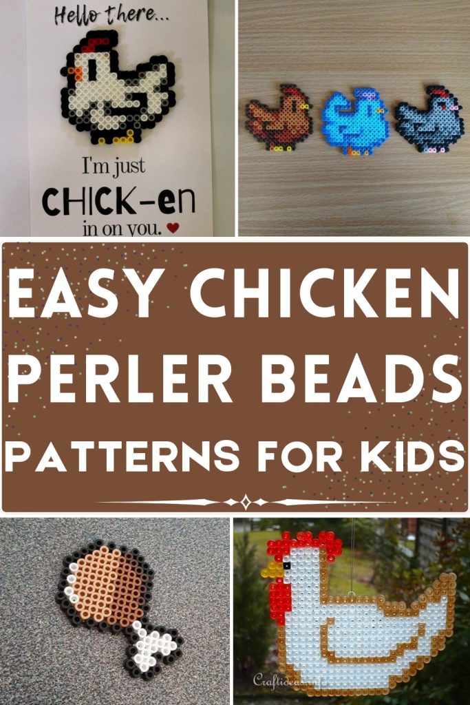 11 Easy Chicken Perler Beads Patterns For Kids - The Julie Art