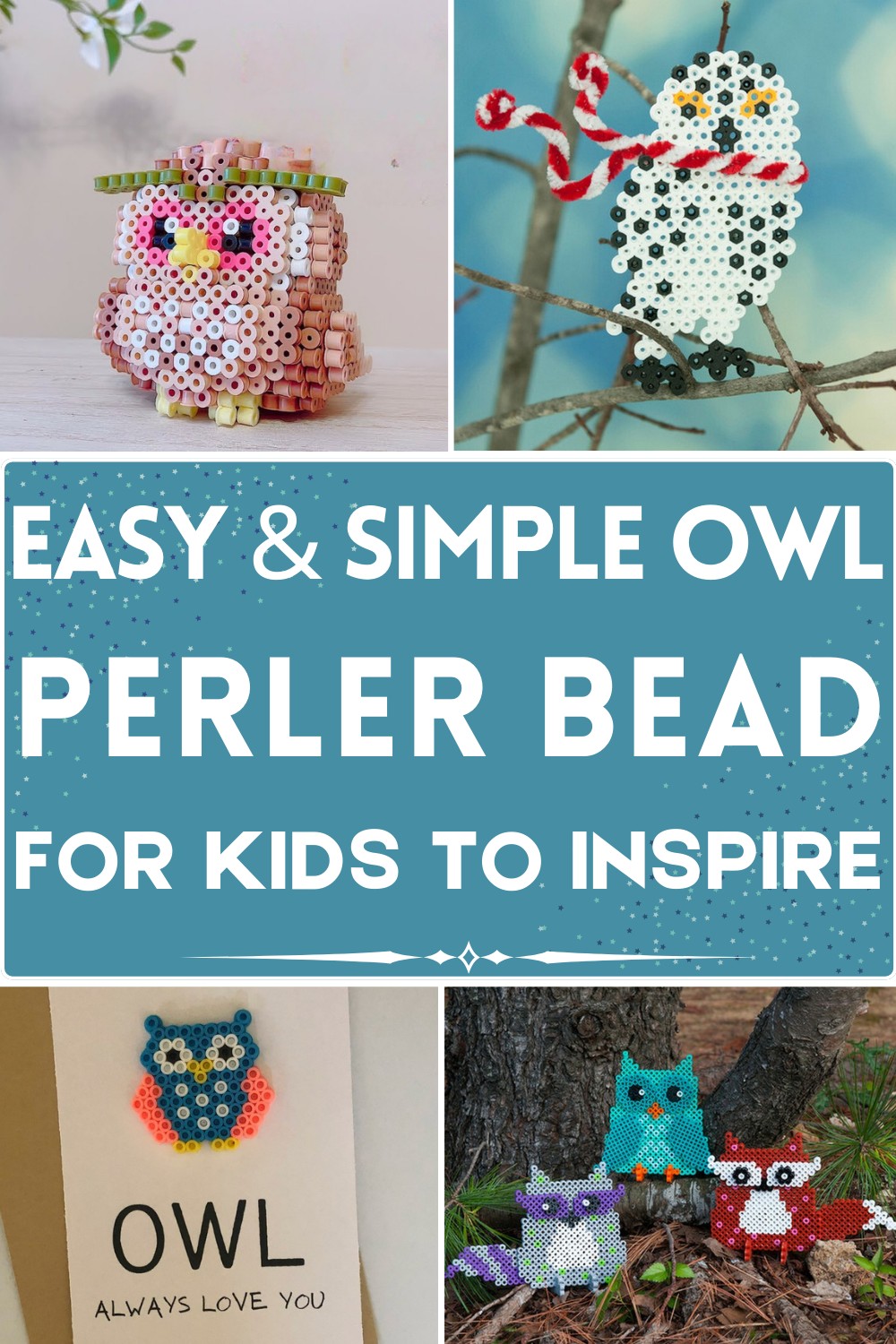 12 Easy Owl Perler Bead Patterns For Kids To Inspire - The Julie Art