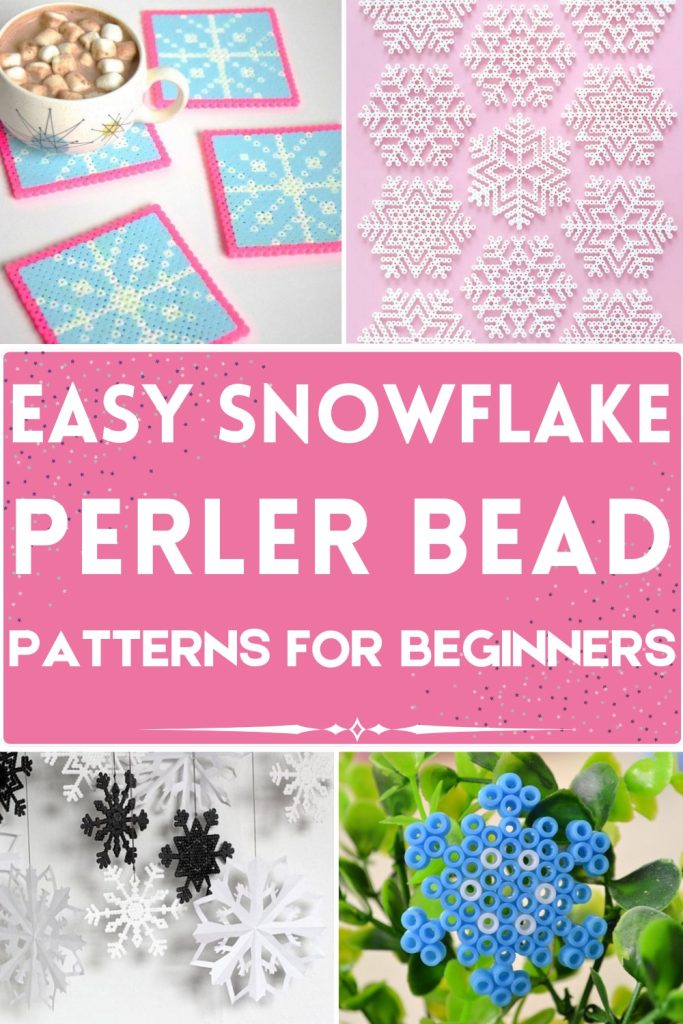12 Easy Snowflake Perler Bead Patterns For Beginners - The Julie Art